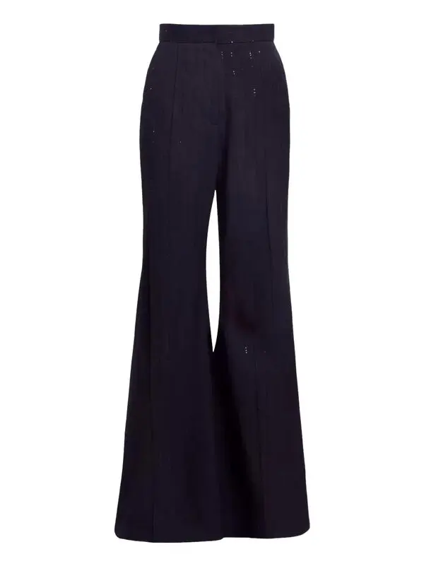 Elie Saab Pinstripe Trousers - Black