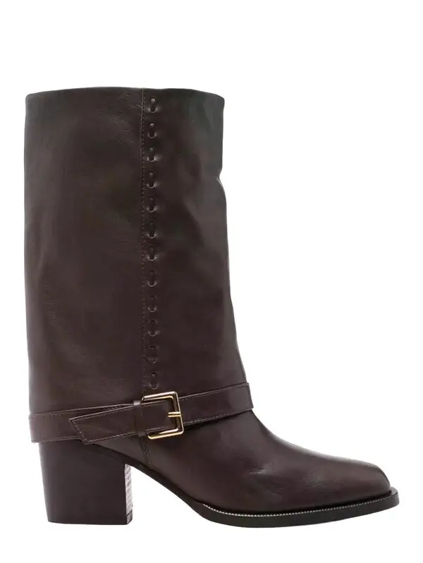 EVALUNA Buckled Boots - Brown