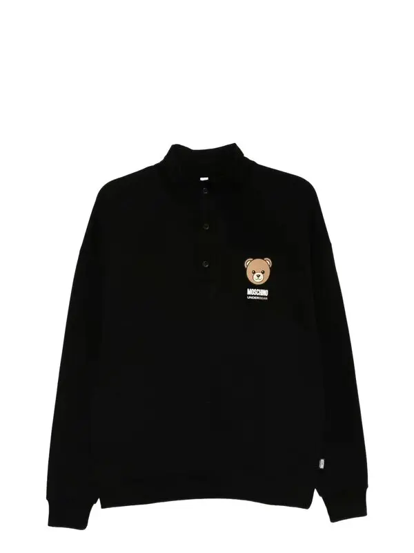 Moschino Teddy-print Sweatshirt - Black