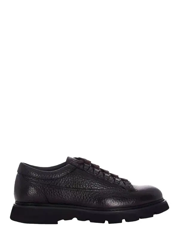 DOUCAL'S Textured Lace-up Shoes - Black