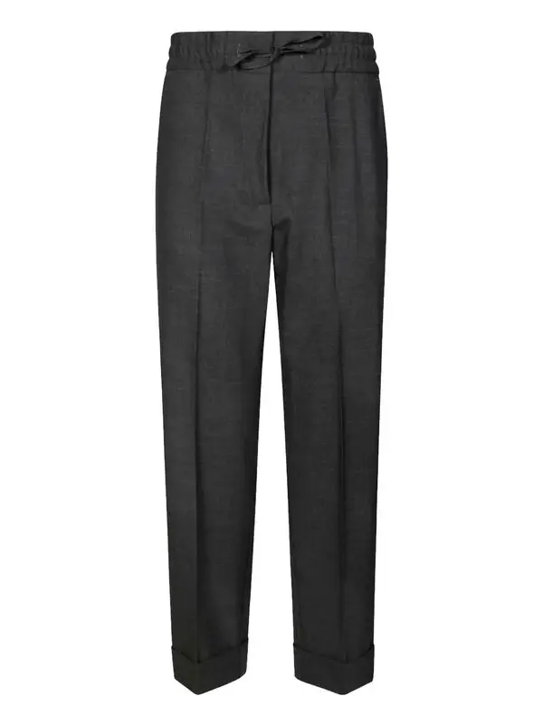 P.a.r.o.s.h Luwool Drawstring Trousers - Grey