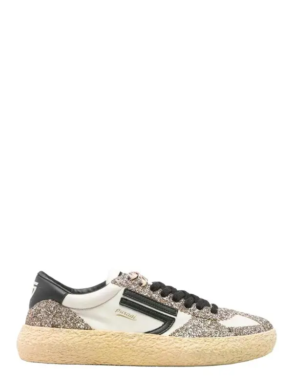 PURAAI Glitter-panel Sneakers - White