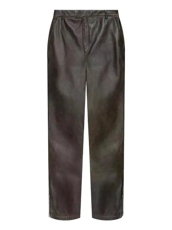 REPRESENT Leather Trousers - Brown