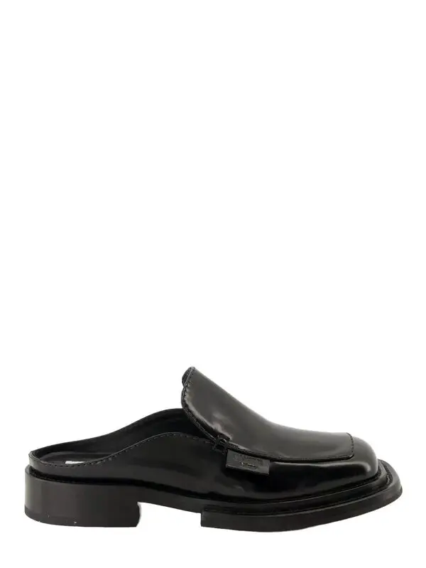 Moschino Leather Mules - Black