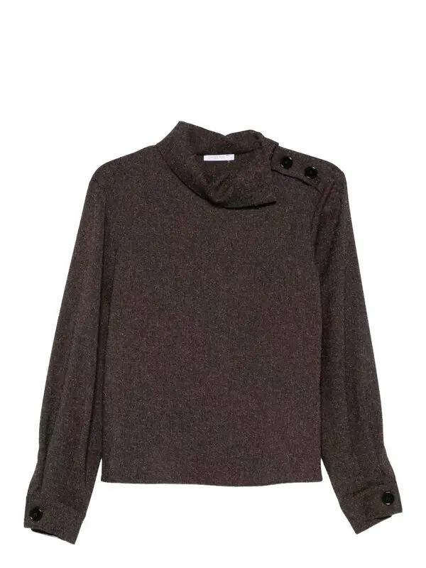Patrizia Pepe High-neck Sweater - Brown
