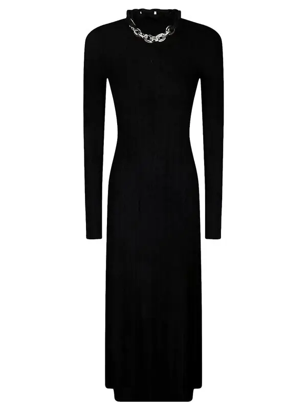 Rabanne Chain-link Wool-cashmere Dress - Black