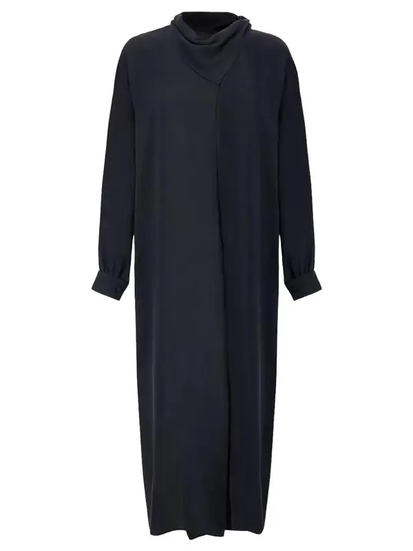 PAULA Long-sleeve Midi Dress - Black
