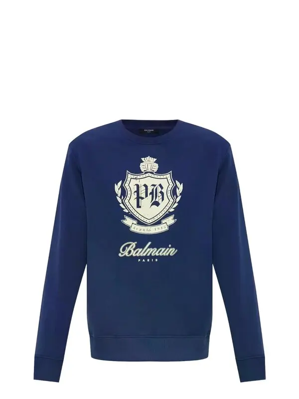 Balmain Logo-print Sweatshirt - Blue