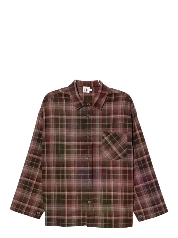 B+AB Checked Shirt Jacket - Red