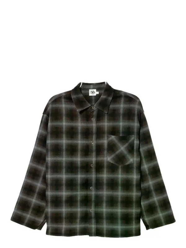 B+AB Checked Shirt Jacket - Blue