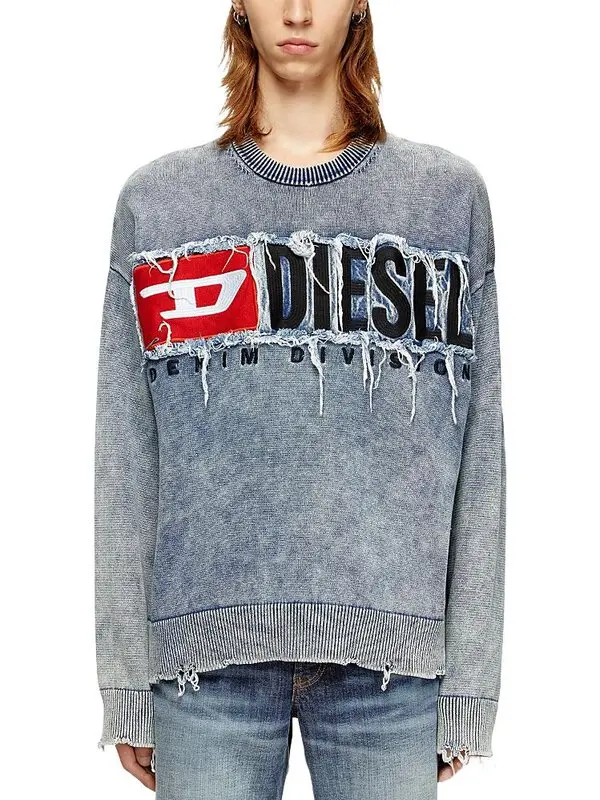 Diesel K-fronzi Cotton Sweater - Peacoat Blue