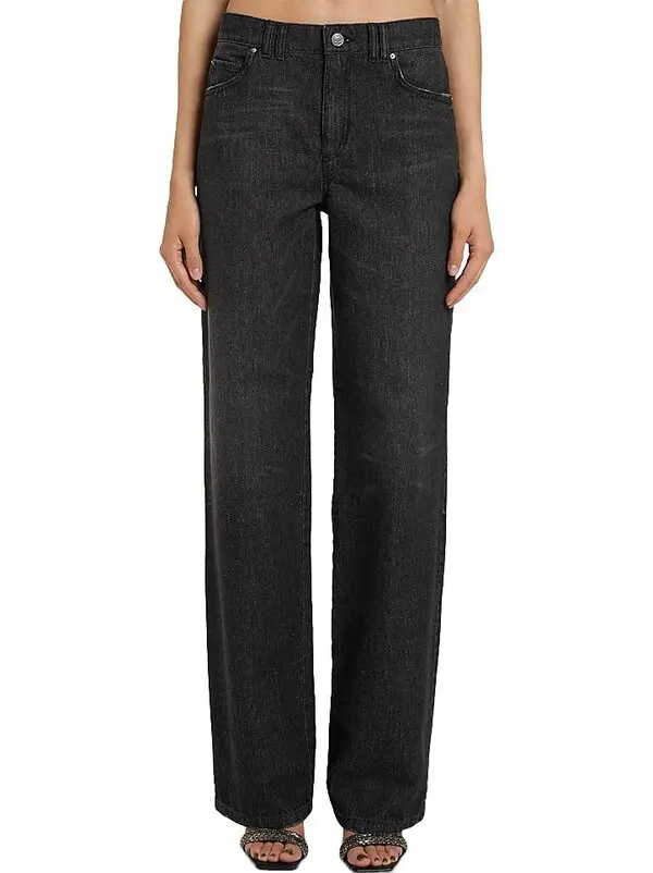 Marella Mid-rise Wide Leg Jeans - Black