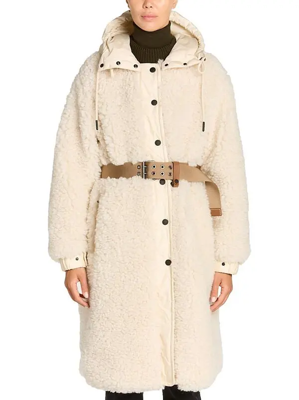 Moncler Blavet Long Coat - White