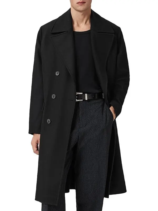 ALLSAINTS Curran Wool Blend Coat - Black