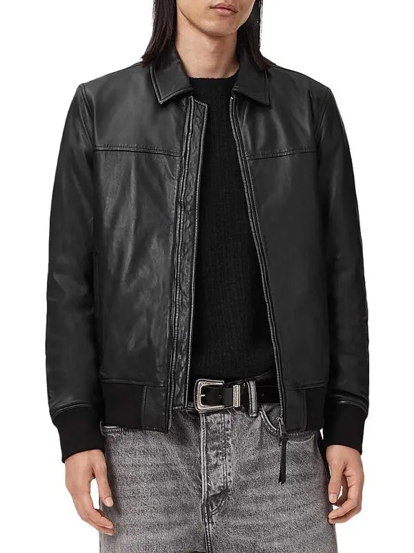 ALLSAINTS Rashford Leather Jacket - Black