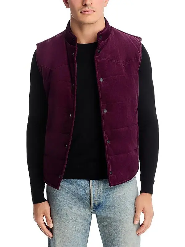 Monfrère Wayne Neddle Corduroy Vest - Plum