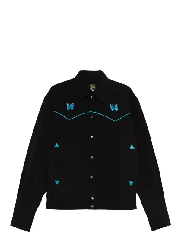 Needles Butterfly-appliqué Jacket - Black