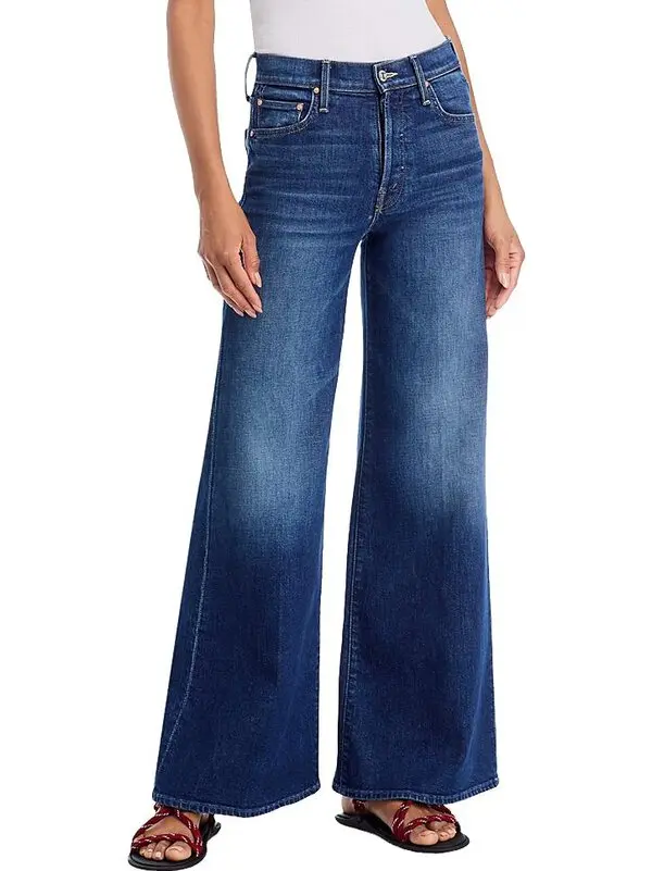 MOTHER The Tomcat Roller Skimp High Rise Wide Leg Jeans - Perfectly Imperfect