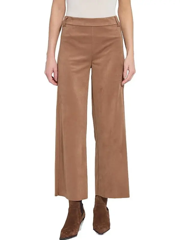 Lyssé Vionette Faux Suede Wide Leg Pants - Lux Camel
