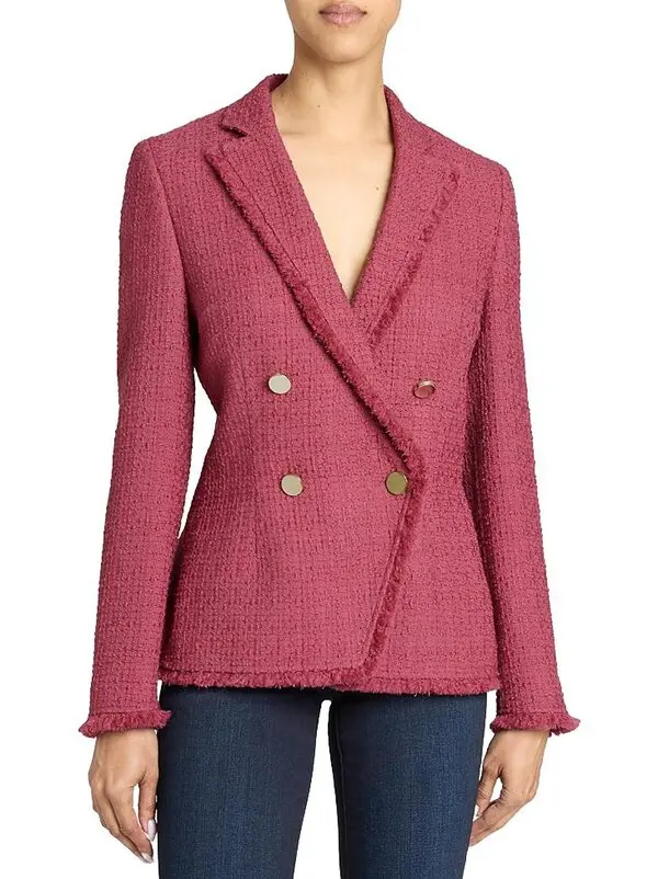 Santorelli Alaia Tweed Jacket - Crushed Berry