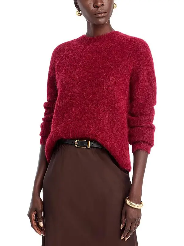 Vince Crewneck Brushed Sweater - Rose Wine