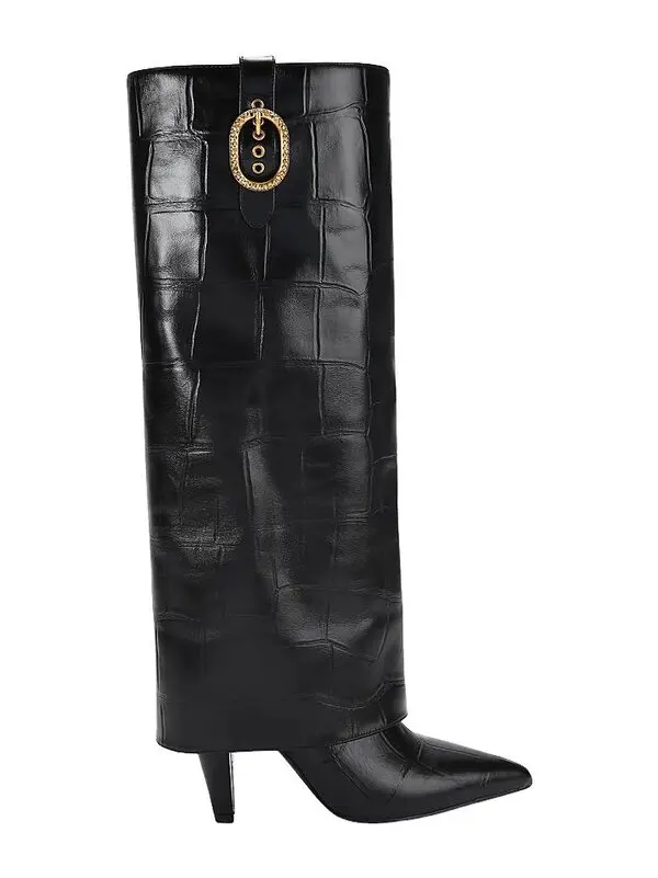 Kurt Geiger Fold Over Tall Boots - Black