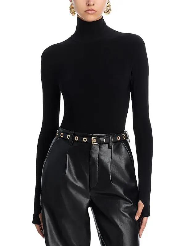 Norma Kamali Turtleneck Bodysuit - Black