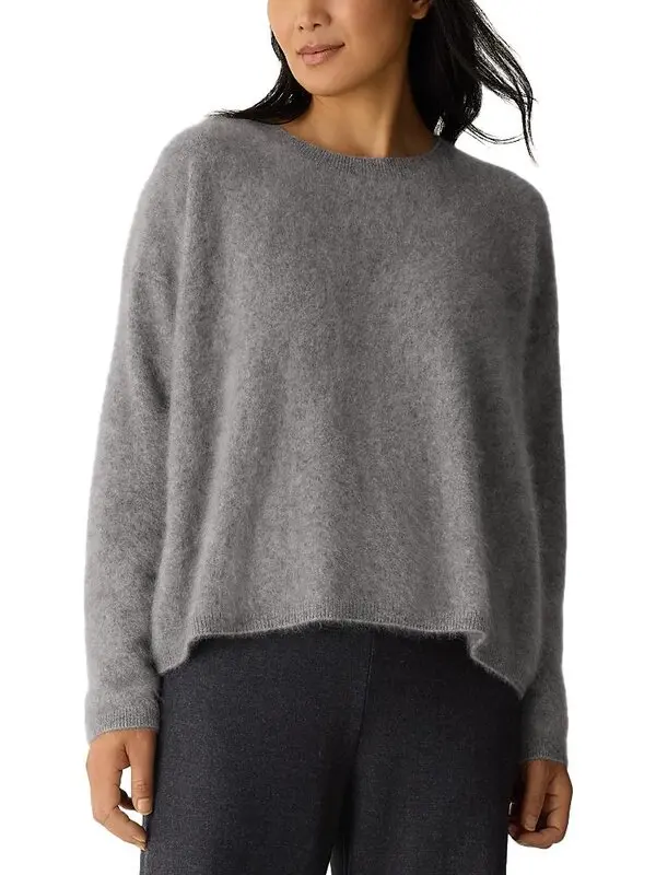 Eileen Fisher Cashmere Crewneck Sweater - Ash