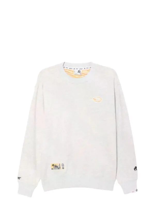 AAPE BY *A BATHING APE Logo-embroidered Sweatshirt - Grey