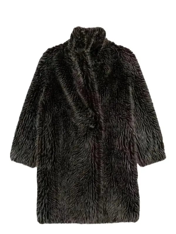 VALENTINI 1972 Funnel Neck Coat - Brown