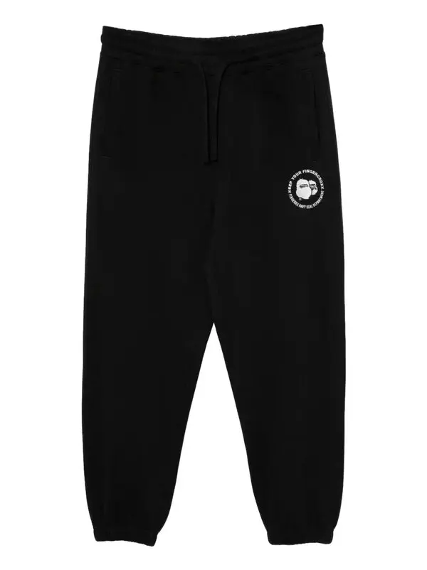 FINGERCROXX Logo Sweatpants - Black