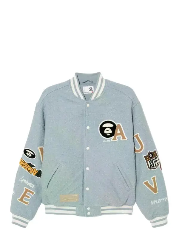 AAPE BY *A BATHING APE® Logo-embroidered Jacket - Blue