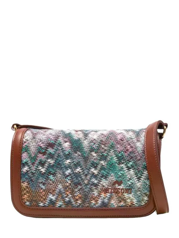 Missoni Patterned Leather Cross Body Bag - Brown