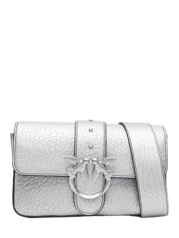 Pinko Love Birds Crossbody Bag - Silver