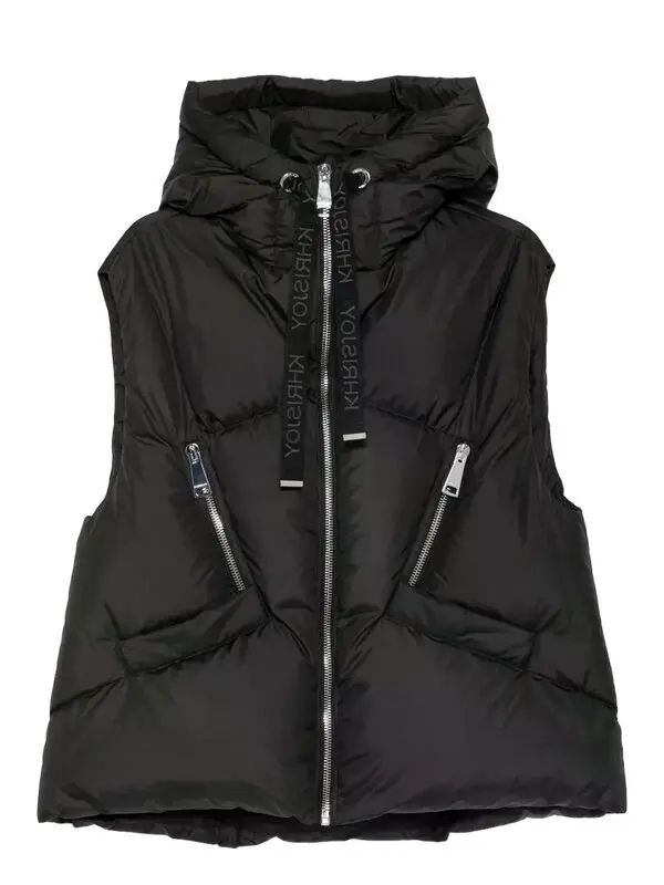 Khrisjoy Hooded Zip-fastening Gilet - Black