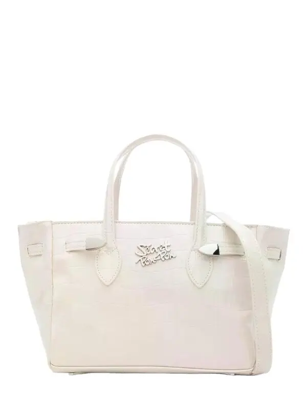 SECRET PON-PON Leather Shoulder Bag - White