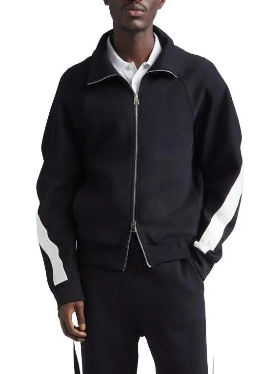Givenchy Scuba Knit Full Zip Track Jacket - Black