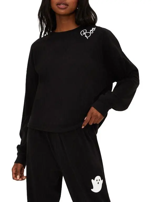 Beach Riot Devyn Oversized Sweatshirt - Boo Black