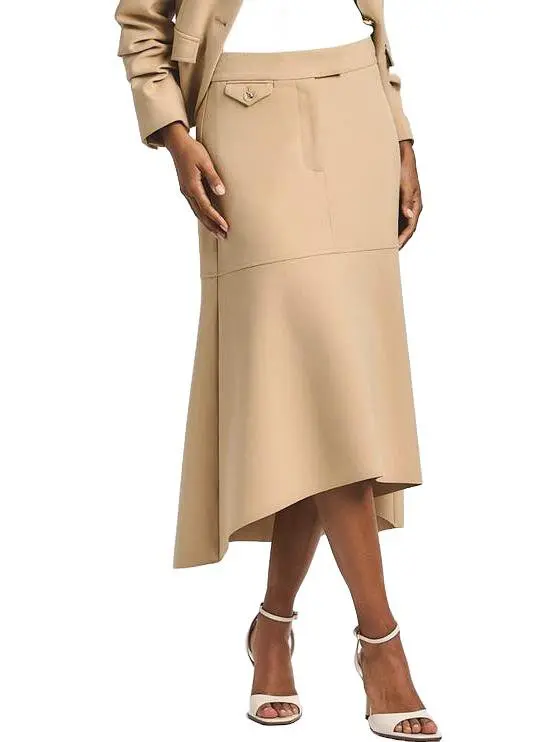 Derek Lam 10 Crosby Nicolette High-low Midi Skirt - Camel