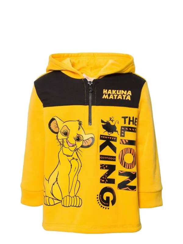 Disney Fleece Half-zip Hoodie - Lion King Yellow