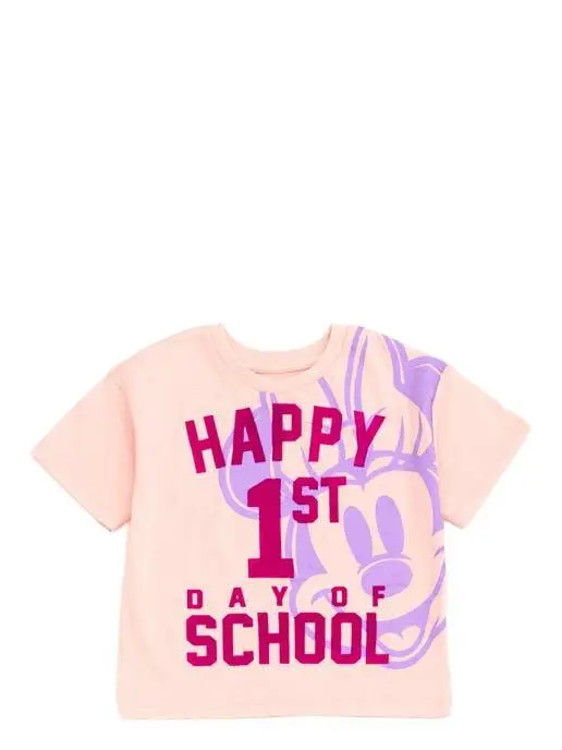 Disney Graphic T-shirt - 1st Day Of School/ Pink