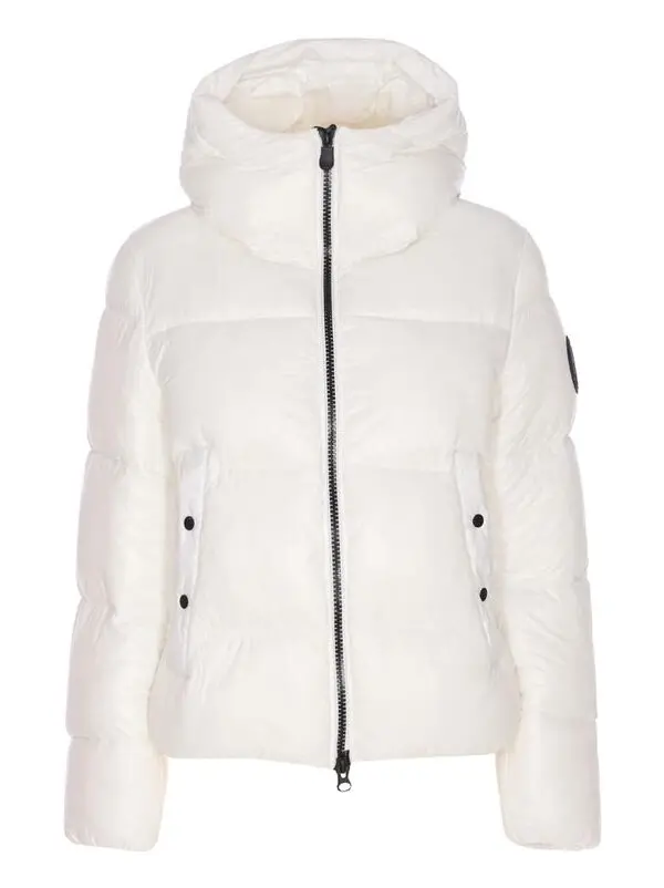 SAVE THE DUCK Down Jacket With Zip Closure - White
