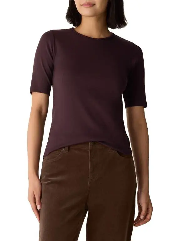 Eileen Fisher Crewneck T-shirt - Cassis