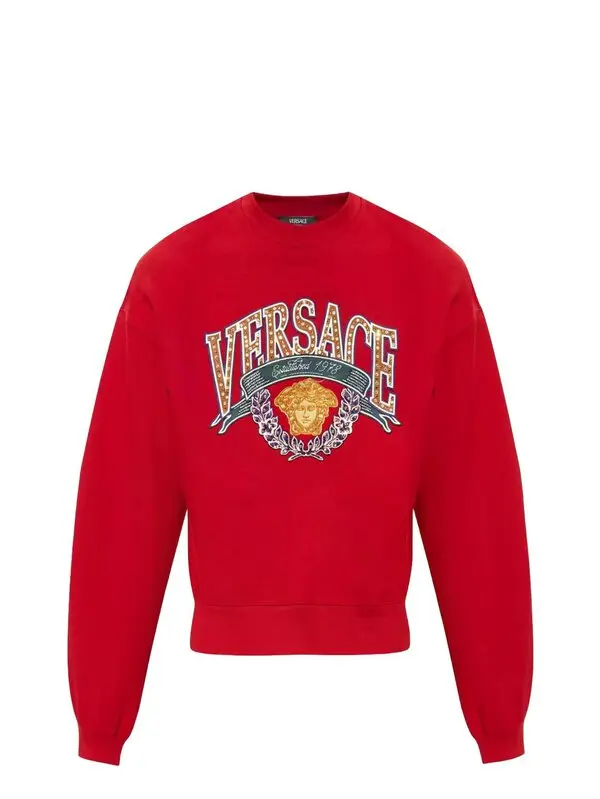 Versace Medusa Appliqué Sweatshirt - Red