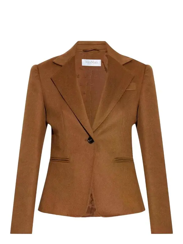 Max Mara Glenn Wool Blazer - Brown