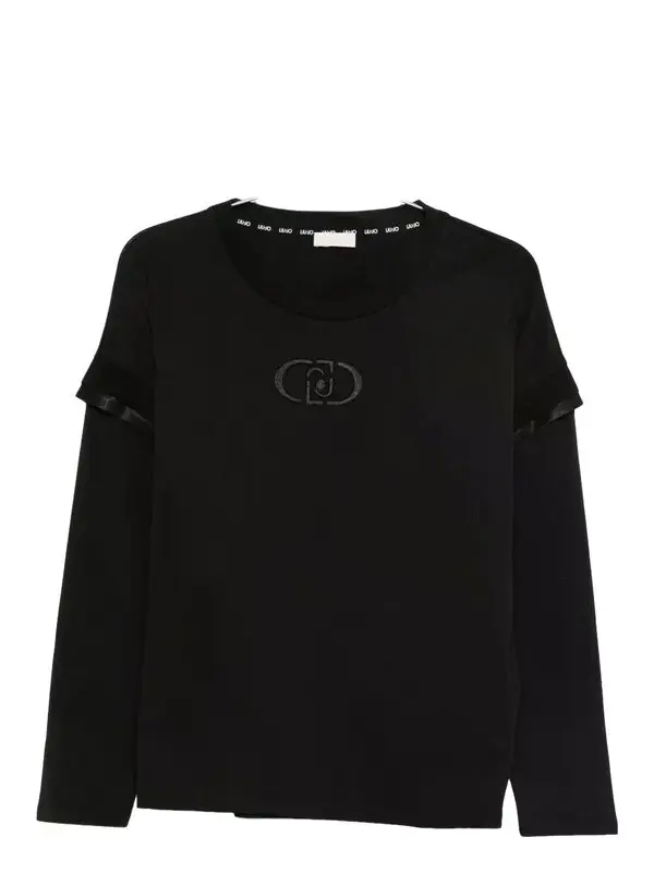 Liu Jo Ribbon Trim T-shirt - Black