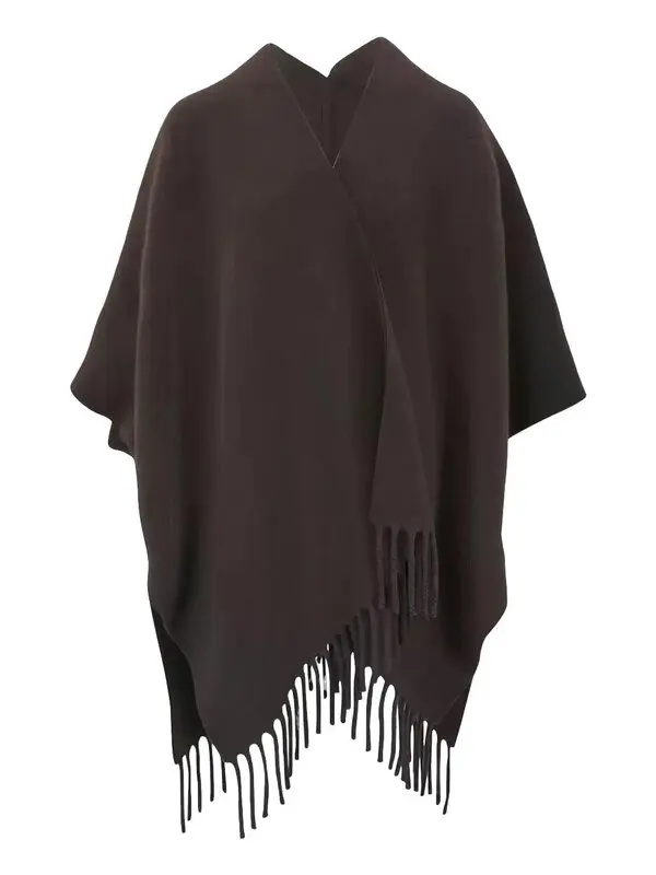 Brunello Cucinelli Fringed Cape - Brown