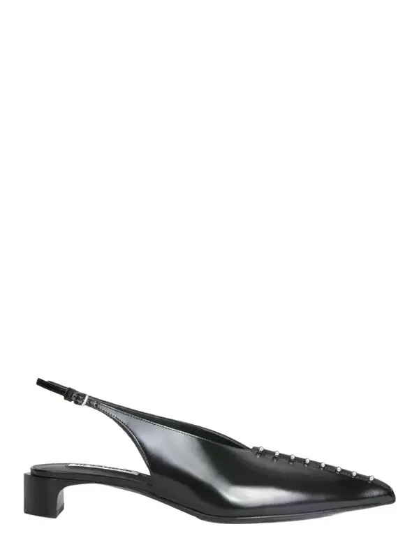 JIL SANDER Studded Slingback Pumps - Black