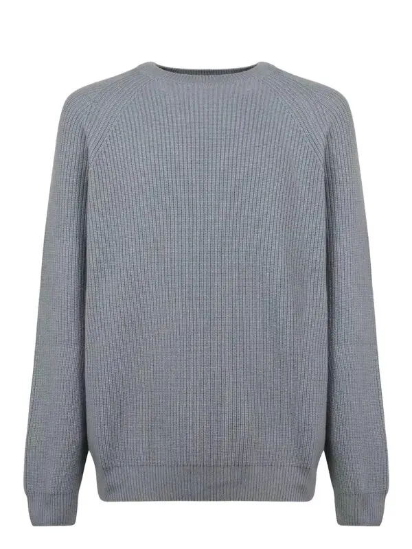 SLOWEAR Ribbed Crewneck Sweater - Grey