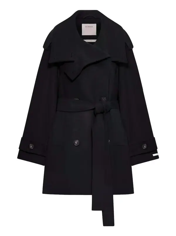 Sportmax Belted Wool Coat - Black